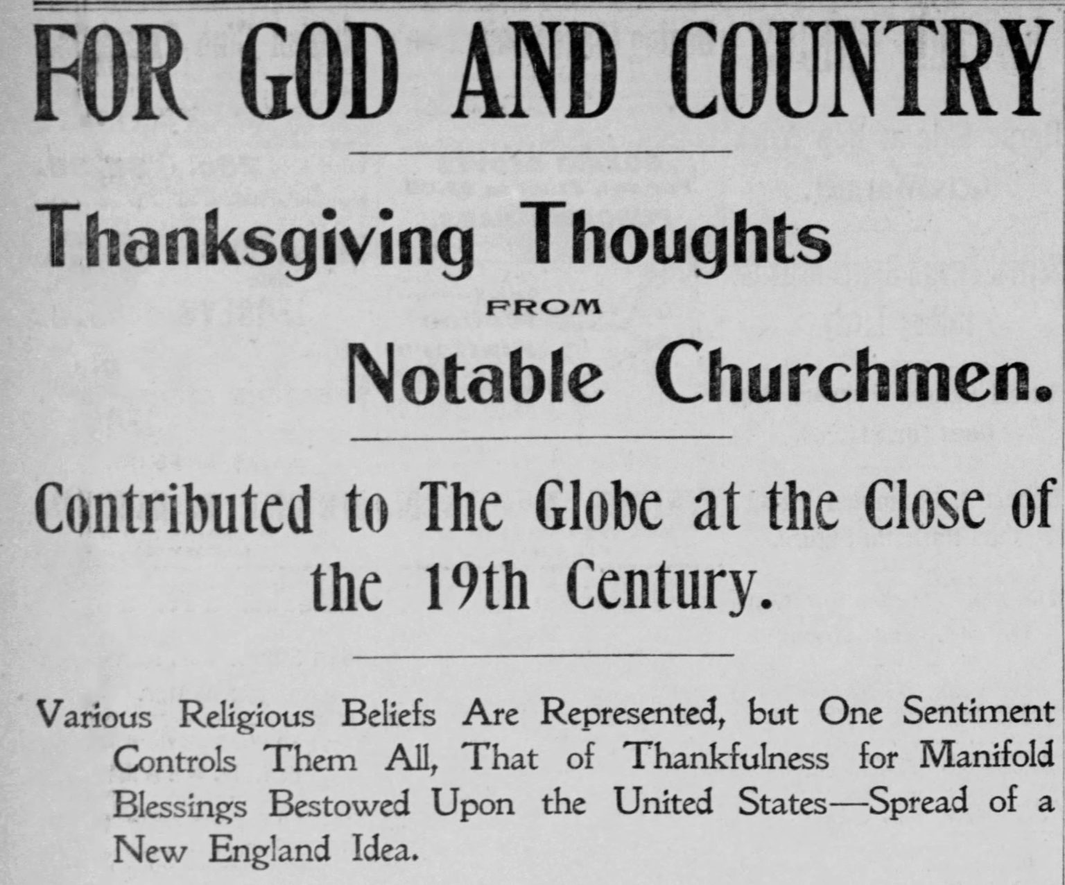Thanksgiving Day 1900: the threshold of a new century — Longyear Museum